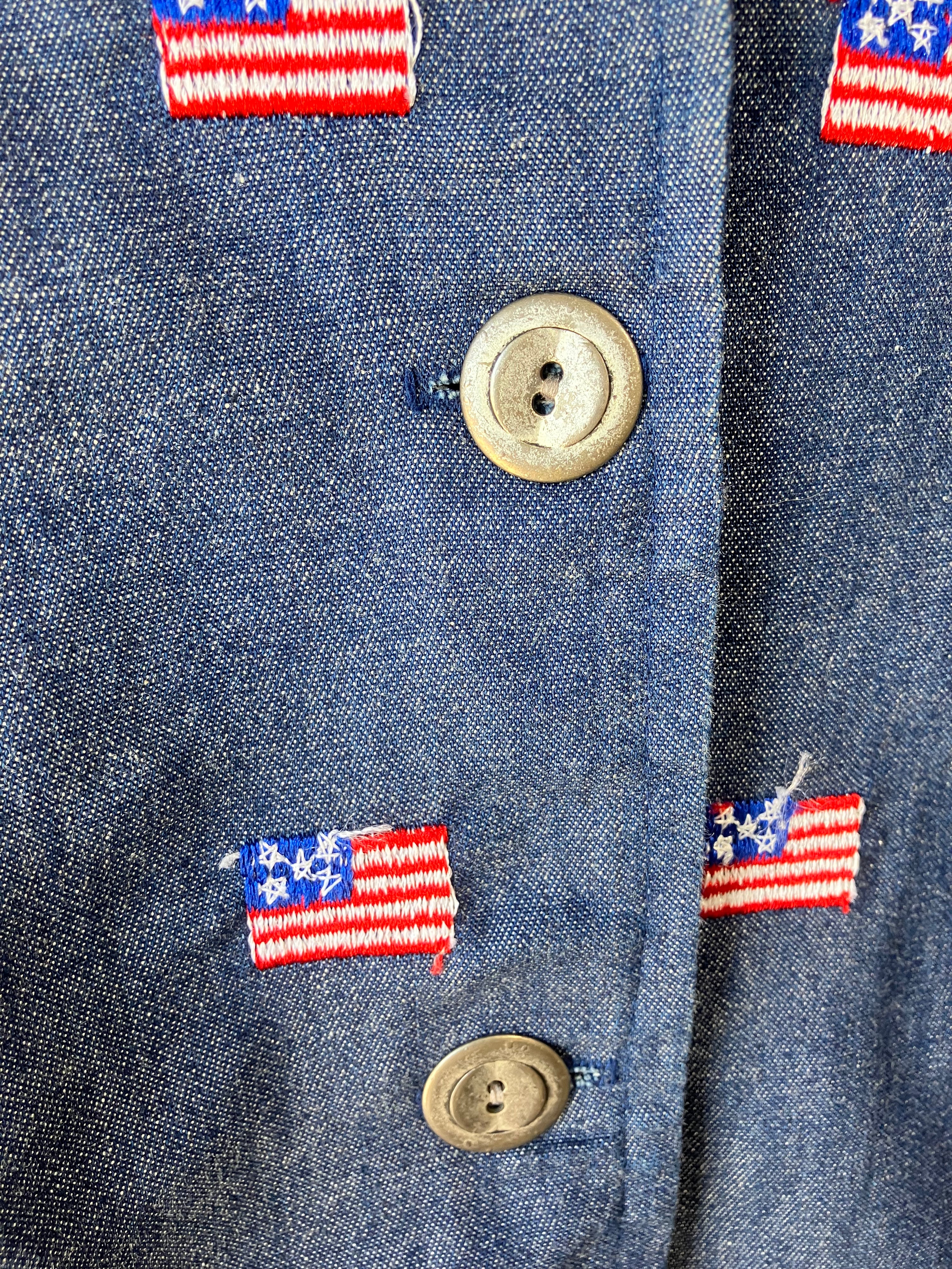 Vintage Style-Rite Denim Jacket with American Flags – The Curatorial Dept.